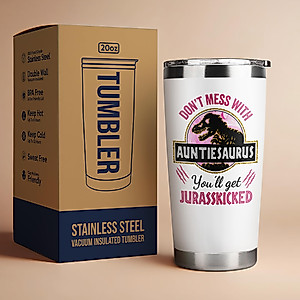 Aunt Gifts from Niece, Nephew - Aunt Birthday Gift, Mothers Day Gifts for Aunt - Gifts for Aunt, Auntie Gifts, Aunty Gifts - Presents for Aunt, To Be Aunt, New Aunt, Promoted to Aunt - 20 Oz Tumbler