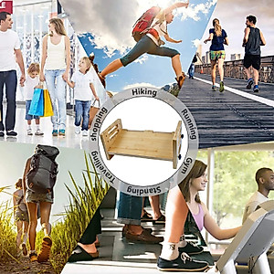 Foot Rest for Under Desk at Work, with 5 Adjustable Height Position Bamboo Foot Stool and Massage Roller & Non-Slip Bottom, Ergonomic Stool Relieves Swelling and Joint Inflammation at Home, Office