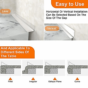 [Nayotaa] Shower Threshold Water-Dam Silicone Strip - Waterproof, Leak-Proof, Easy Installation with Adhesive Backing for Frameless Shower Doors, Bathtubs, Sinks & Countertops