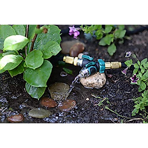 Riemex Metal Garden Hose Splitter Upgraded 2024, 2 Way Y Hose Connector, Easy Grip Splitter, Sturdy Connector with 3/4 "Connector and Rubberized Grip for Garden, 1 Pack