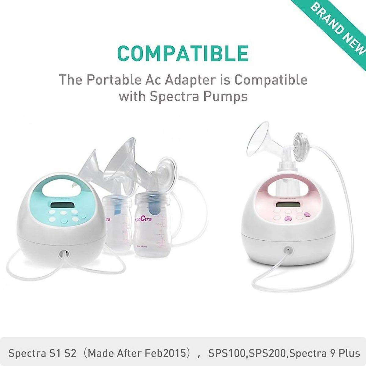 12V Charger Cord for Spectra S1 / S2 / SPS100 / SPS200 / M1 Baby Breast Pumps Power Cord, Not for Spectra S9 Plus 9V / Spectra S1 Plus