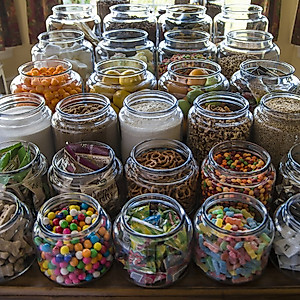 Anchor Hocking 2 Gallon Montana Glass Jar with Lid (2 piece, black metal, dishwasher safe)