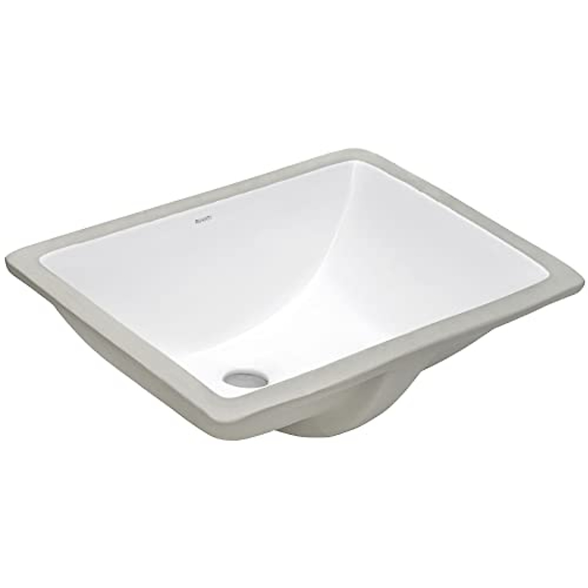 Ruvati 18 x 13 inch Undermount Bathroom Vanity Sink White Rectangular Porcelain Ceramic with Overflow - RVB0718