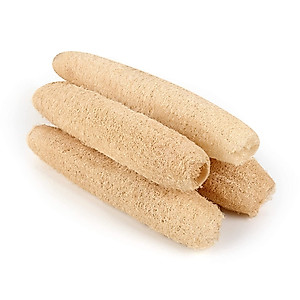 YEMTAL Natural Loofah Sponges Organic Luffa Bath Shower Sponge Exfoliating Body Back Scrubber for Men Women Adults SPA Beauty Bathing Daily Care - 4 PCS
