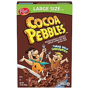 Post Cocoa Pebbles Cereal, 15 Oz