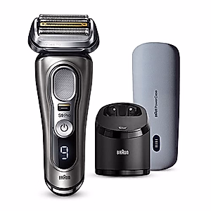 Braun 9475cc Series 9 Pro Premium Shaver with 4+1 Shaving Head, Electric Shaver & ProLift Trimmer, PowerCase, Wet & Dry, Grey