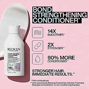 Redken Conditioner for Damaged Hair Repair | Acidic Bonding Concentrate | For All Hair Types | 10.1 Fl Ounce