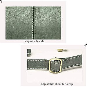 Women Vintage Small Retro Handbags Kiss Lock Crossbody Purse Frosted Leather Messenger Bag Tote