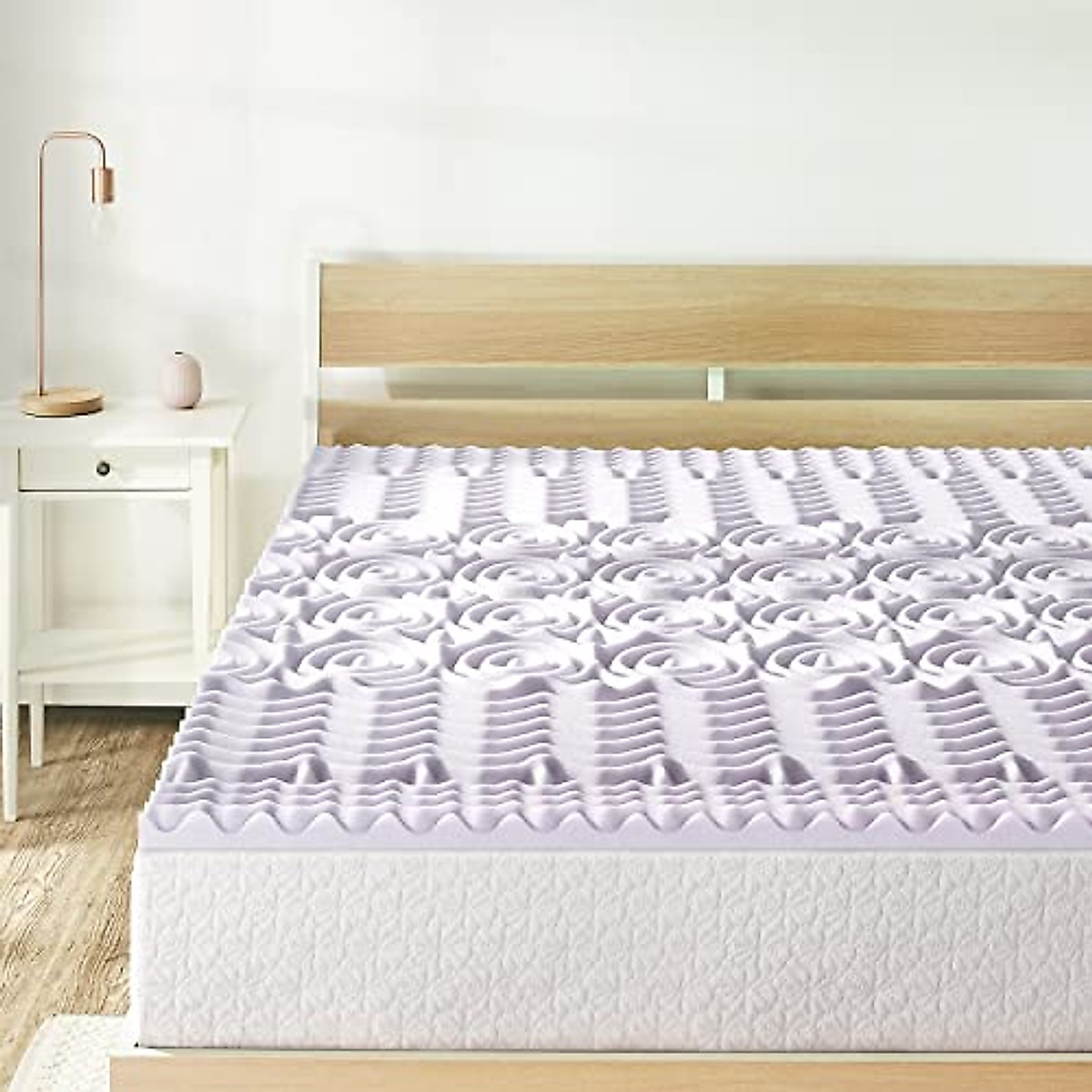 Mellow 1.5 Inch 5-Zone Memory Foam, Soothing Lavender Infusion, Full Mattress Topper
