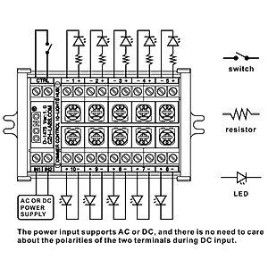 Dimmer Control 10-Lights LED Hub Distribution Module, AC/DC 5 to 24V Input, for HO/N/O Train Model