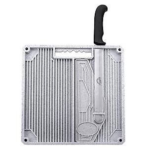 Hi Mountain Jerky Cutting Board & Slicing Knife. Safely Carve Uniform 1/4" and 3/8" Thick Meat Cuts to Make Mouthwatering Homemade Jerky