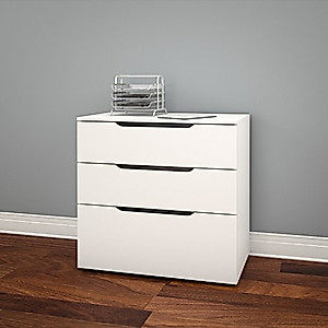 Arobas 3-Drawer Filing Cabinet from Nexera, White