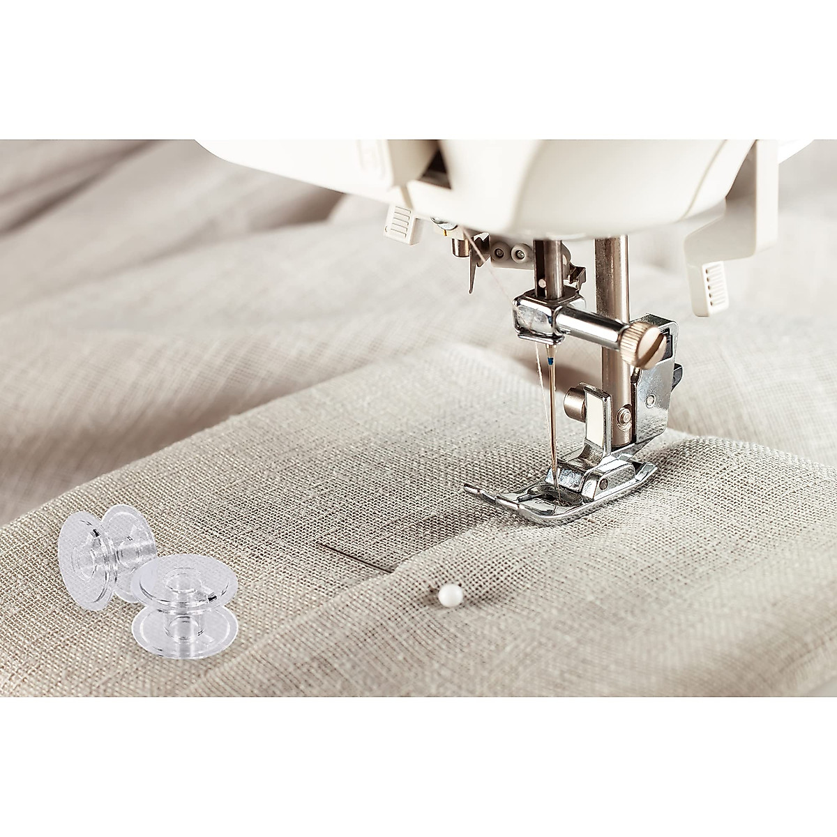 SINGER Bobbins Class 15 Transparent Plastic Bobbins – Replacement Bobbins for Sewing Machine, Sewing Machine Bobbins, Sewing Machine Accessories, 12ct