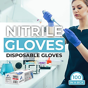 AroPaw Nitrile Gloves Case, Disposable Gloves 4 MIL, Comfortable, Powder Free, Latex Free |10 Boxes | 1000 Gloves (Large)