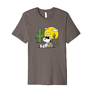 Peanuts - Summer - Snoopy & Woodstock Desert Premium T-Shirt