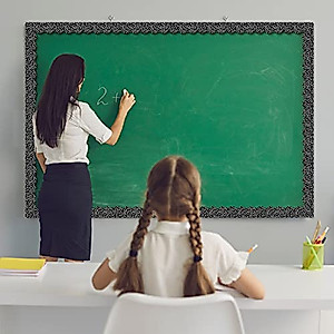 Zonon 65 Feet Bulletin Board Borders Dots Decorative Bulletin Border Rolled Blackboard Straight Wavy Trim Borders Back to School Decoration for Classroom and Home (Wavy White Dot)