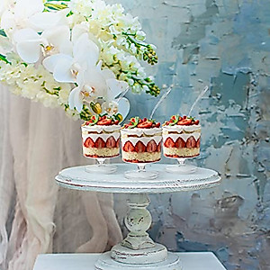 Ruisita 120 Packs 2 Ounces Mini Dessert Cups with Spoons Footed Trifle Bowl with Pedestal Clear Plastic Wine Glasses Parfait Appetizer Cups Serving Bowls for Tasting Party, Wedding, Birthday