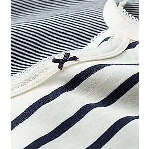 Petit Bateau Girls' Striped Organic Cotton Vest Tops - 2-Pack Style A01F7 Sizes 2-18 Years (Size 4 Style A01F7) Multi