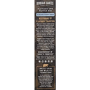 Kodiak Power Cakes, Pancake & Waffle Mix, Almond Poppyseed, High Protein,100% Whole Grains (Pack of 1)