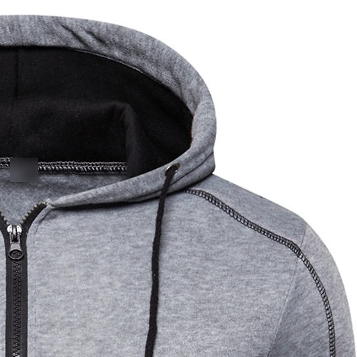 Maiyifu-GJ Men's Full Zip Casual Hoodies Long Sleeve Sports Hooded Sweatshirt Lightweight Pullover Hoodie with Kanga Pocket (Light Grey,XX-Large)