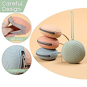 Nupoopy 2 Pack Silicone Pacifier Holder Case, BPA Free Newborn Baby Pacifiers Silicone Pouch for Boys & Girls, Portable Silicone Pacifier Container Case (Sage, Ether)