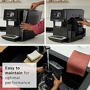 Bosch TPU60309 800 Series VeroCafe Fully Automatic Espresso Machine with Home Connect, 35 Beverage Varieties with Coffee World, Double Cup, in Black