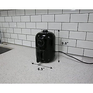 Elite Gourmet EAF-1121X Personal 1.1 Qt. Compact Space Saving Electric Hot Air Fryer Oil-Less Healthy Cooker, Timer & Temperature Controls, 1000W Black