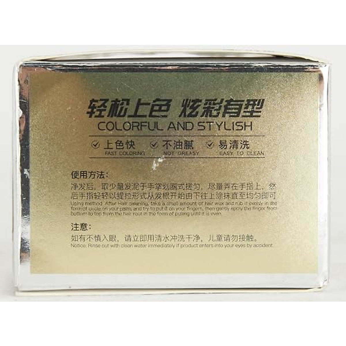 VOLLUCK Silver Gray Hair Wax Pomades 4.23 oz - Natural Hair Coloring Wax Material Disposable Hair Styling Clays Ash for Cosplay, Party (Silver Gray)