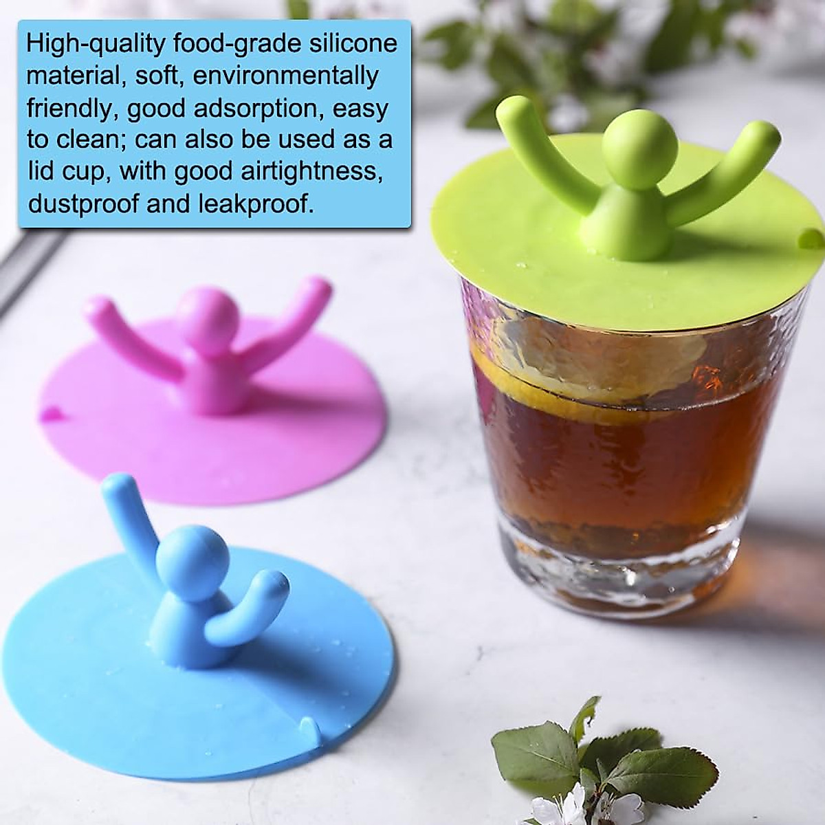 AKOAK 1 Pack Cute Human-Shaped Floor Drain Plug Household Kitchen Toilet Bathroom Shower Waterproof Silicone Sink Plug Bathtub Drain Plug Tool (Green)