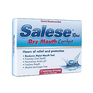 Salese Dry Mouth Relief, Xylitol, Time Release, Oral Health Lozenges, Peppermint Flavor