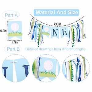 Golf 1st Birthday high Chair Banner - Golf 1st Birthday Party Decorations in one, Golf seat high Chair Banner, Birthday Party Banner, Cake Smashing, Photography Props.