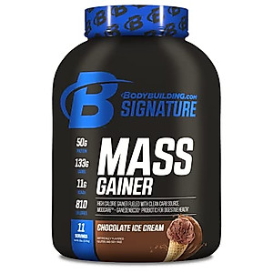 Bodybuilding Signature Signature Mass Gainer | 50g of Mass-Building Protein | Protein, Calories, Fats, Probiotics and Carbohydrates | 5 Lbs. Chocolate