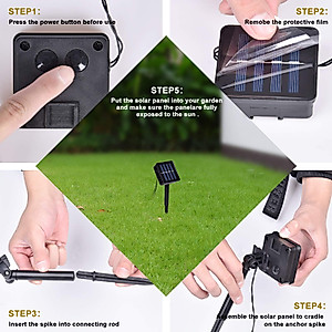 SLASHOME Solar String Lights Outdoor, 28.8Ft 30LED Waterproof Globe Fairy Lights, Solar Powered Lights with 8 Modes Light for Garden Porch Party Decor