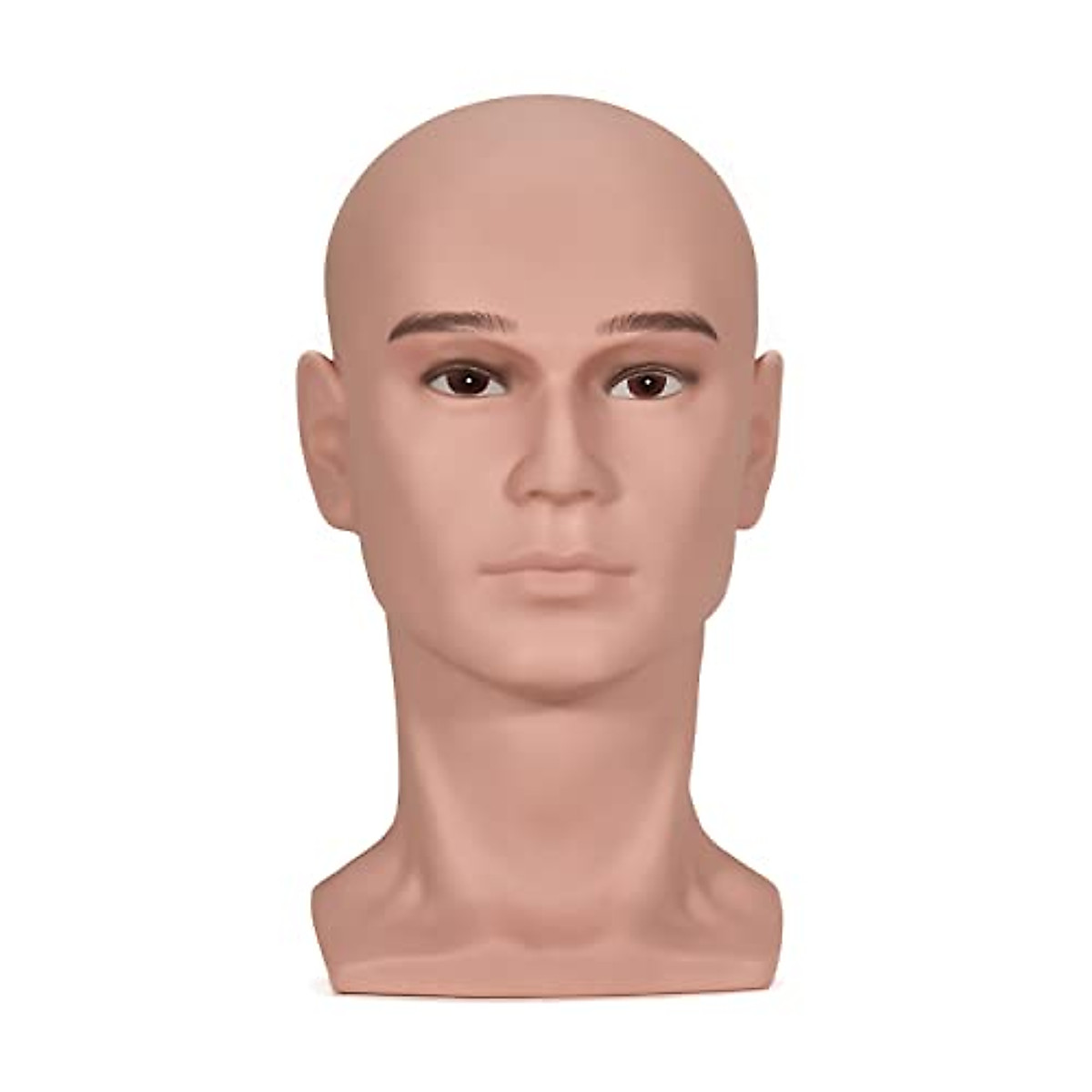 MIAOMANZI Bald Female Training Head Cosmetology Mannequin Head for Wigs Making and Display with Free clamp (L30T-202)