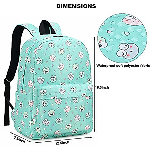 Esfoxes Frog Girls Backpack for Elementary Middle School, Kids Teens School Bag Women College Bookbag Laptop Backpacks