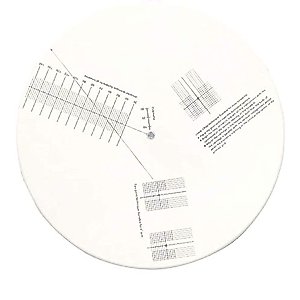 Turntable Cartridge Alignment Protractor Mat, Anti-sliding LP Vinyl Record Pickup Calibration Plate Distance Gauge Protractor Adjustment Tool Ruler for Turntable Accessor