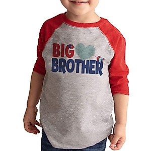Custom Party Shop Boy's Big Brother Happy Valentine's Day 4T Red Raglan