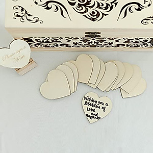 Kingdom Decor Wedding Guest Book Alternative. Guestbook Heart Drop and 100 Large Wood Hearts! Bridal, Baby Shower Guest Book Box, Graduation, Wedding Guestbook, Frame Alternatives, Wedding Card Box