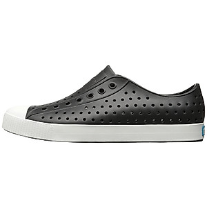 Native Shoes, Jefferson, Lightweight Sneaker for Adults, Jiffy Black/Shell White, 9 M US Women/7 M US Men