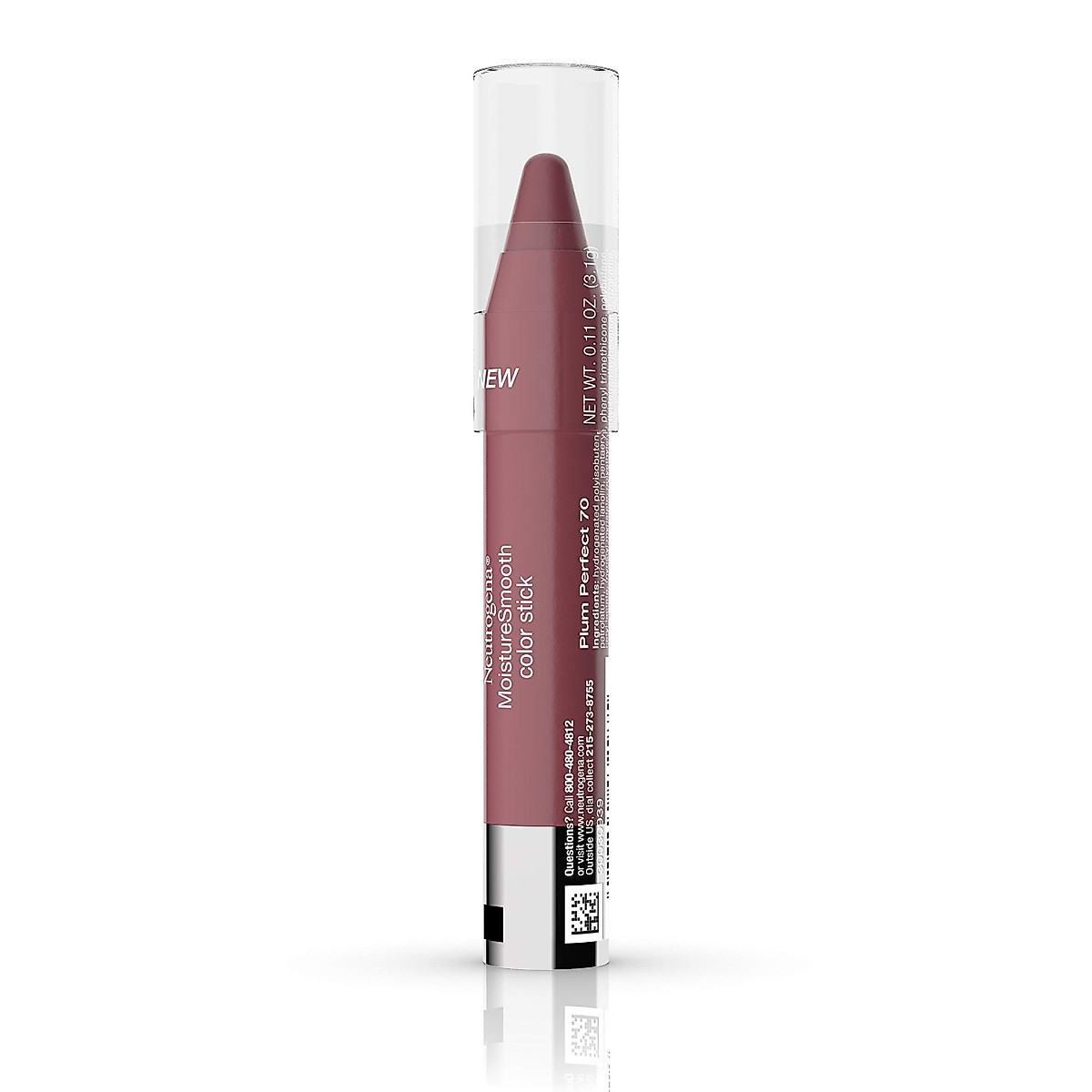Neutrogena Moisturesmooth Color Lipstick, 70 Plum Perfect, 011 Oz.