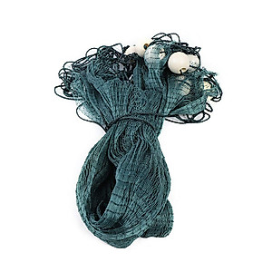 6.5 x 33 ft /10 x 65 ft Polyester Seines, 0.59 Mesh Fishing Gill Nets Beach Seine Drag Nets Fishing Equipment with PVC Foam Float Bobbers Lead Sinkers for Ponds, Creeks, Rivers