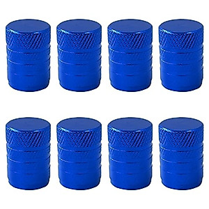 8pcs Valve Caps Prevent Corrosion Car Dust Caps Universal Aluminum Wheel Tire Air Caps Valve Stem Covers(Blue)