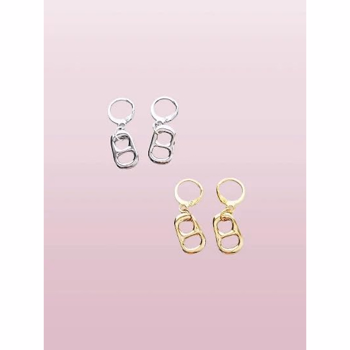 Gold Soda Tab Charm Earrings Plated (Gold Plated)