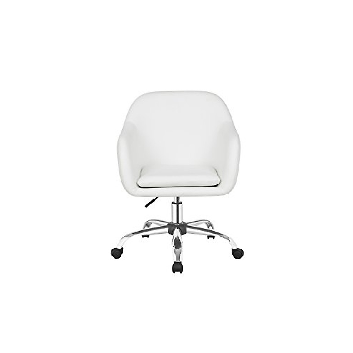 IDS Online Faux Leather Office Desk Swivel Chair, White