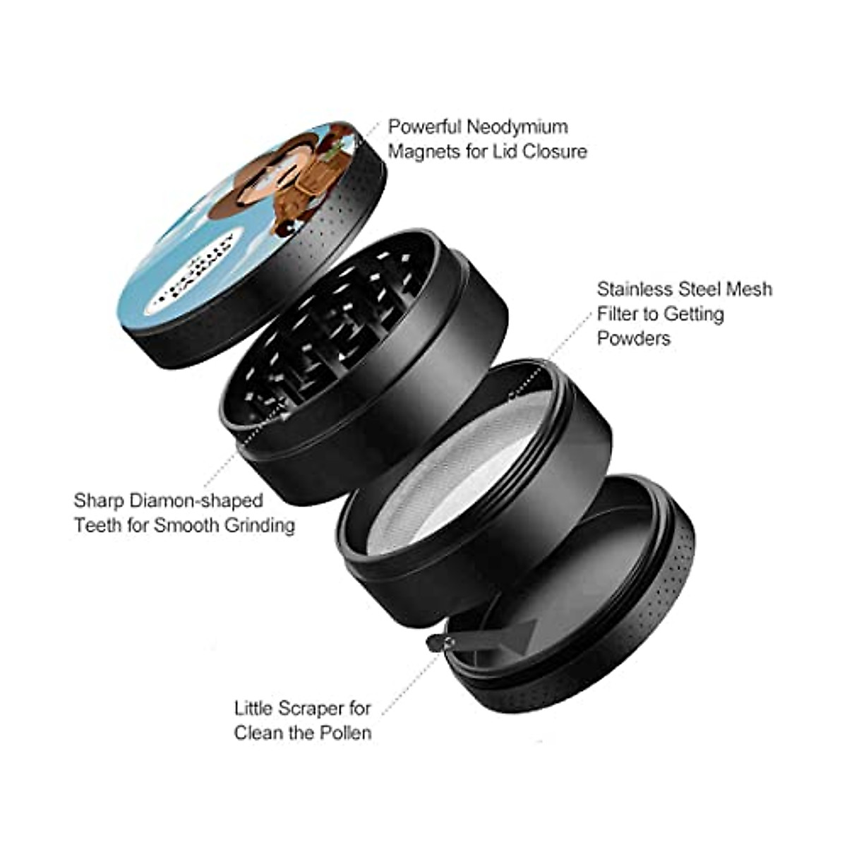 Ultimate Grinder South Park Style - Herb grinder (Large Size) (Randy Marsh)