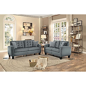 Homelegance Sinclair 72" Fabric Sofa, Gray