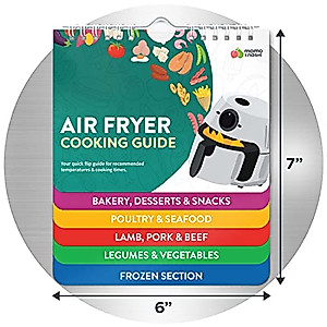 Air Fryer Cheat Sheet Magnets Cooking Guide Booklet - Air Fryer Magnetic Cheat Sheet Set Cooking Times Chart - Cookbooks Instant Air Fryer Accessories Oven Cooking Pot Temp Guide Kitchen Conversion