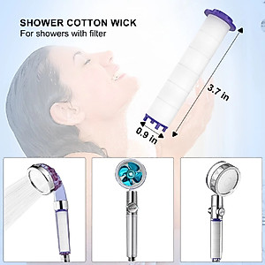 12 Pieces Hydro Jet Shower Head Filter, High Pressure Handheld Vortex Turbo Fan Shower Heads Filter