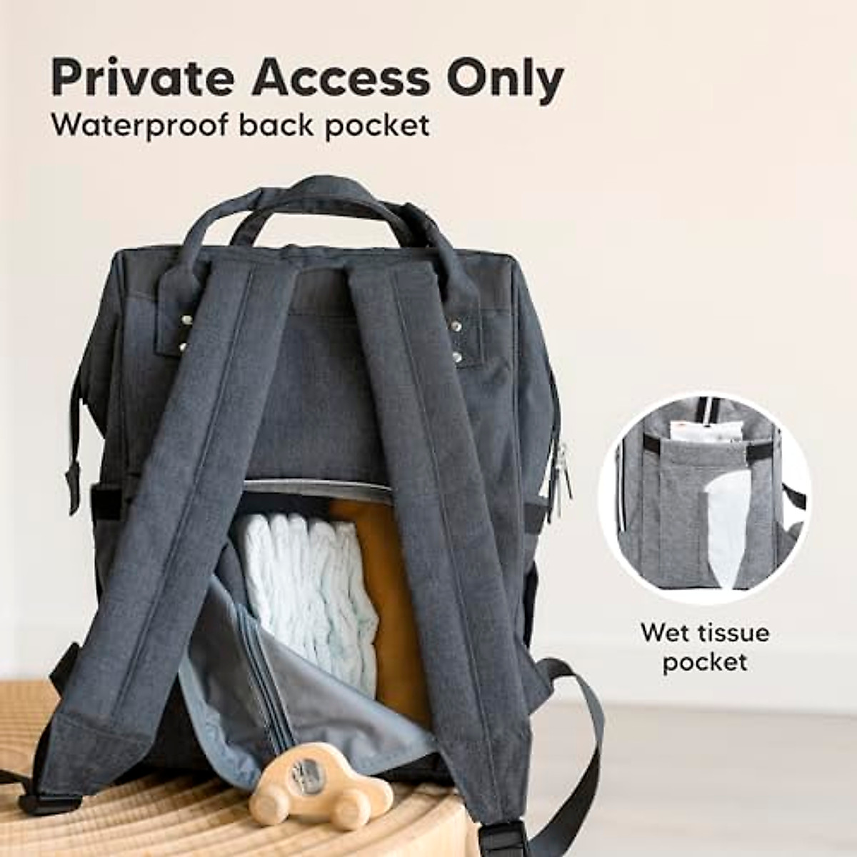 KeaBabies Baby Diaper Bag Backpack - Baby Bag for Boys,Girls, Waterproof Multi Function Baby Backpack, Large Diaper Bags for Baby Girl, Baby Boy, Travel Diaper Bag with Changing Pad (Mystic Gray)