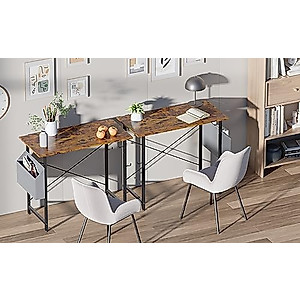 Pamray 32 Inch Computer Desk for Small Spaces with Storage Bag, Home Office Work Desk with Headphone Hook, Small Office Desk Study Writing Table